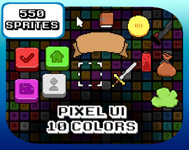 Ultimate UI Pixel Asset Pack by Myuxen