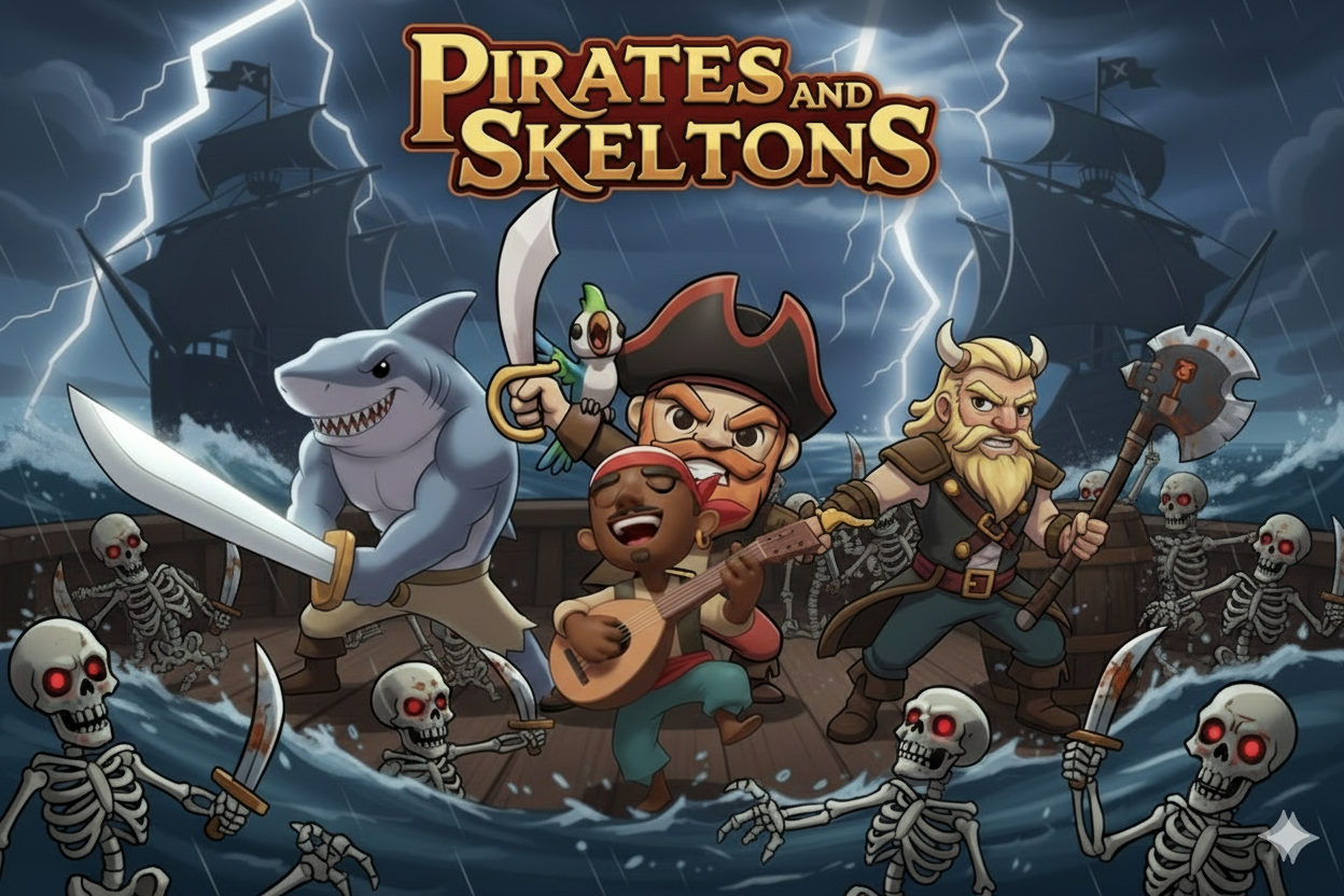 Pirates and skeletons by sairamyedida