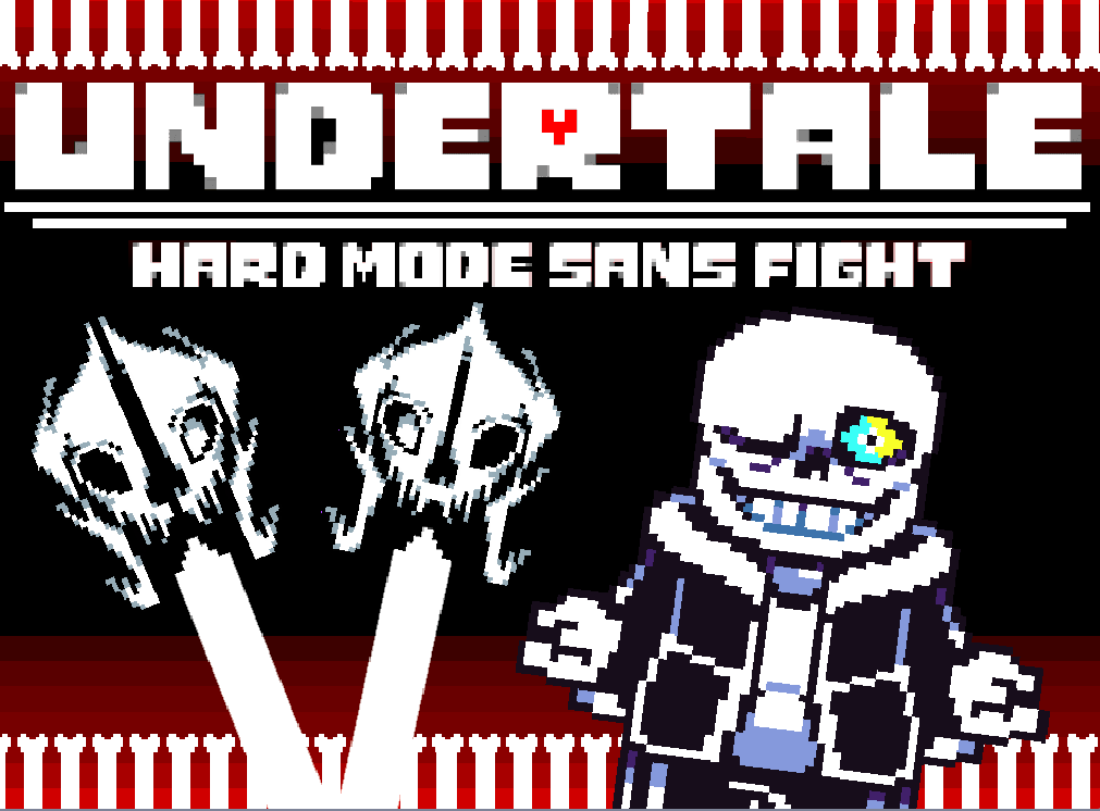 Hard mode sans fight (Undertale) by 2D_3D