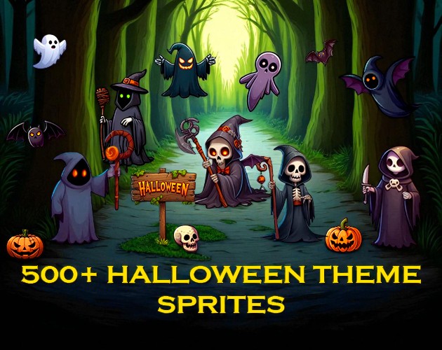 Halloween theme Pack 4 - 500+ Sprites by FortressSide