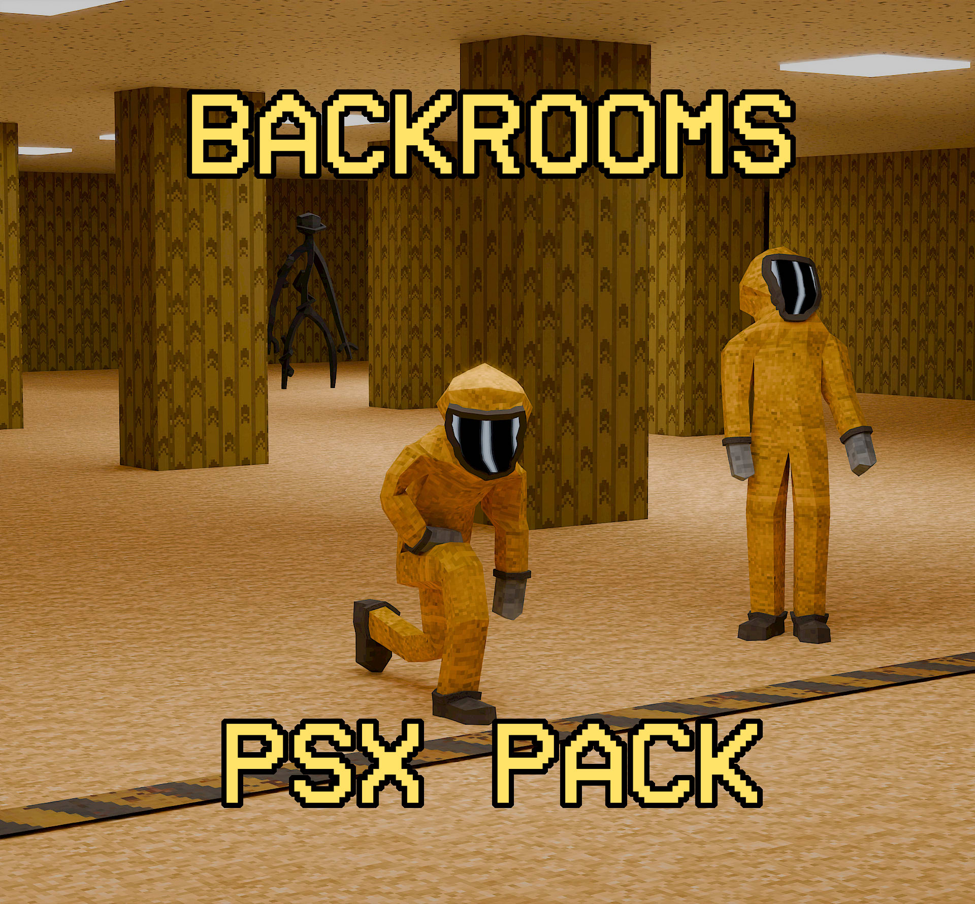 Level 0 Environment Textures Added - Backrooms PSX Pack by ...