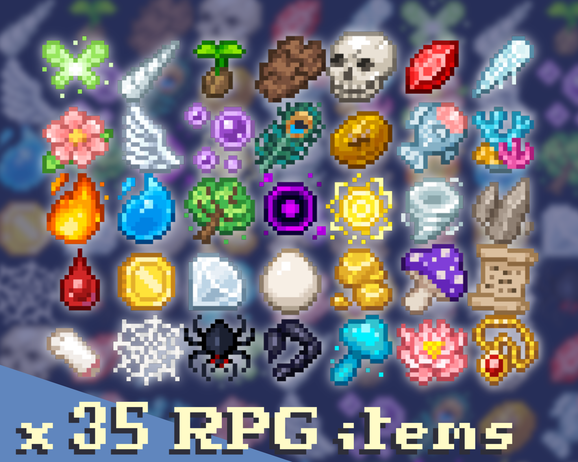 35 RPG Items - RPG Icons by Frenchpixelle
