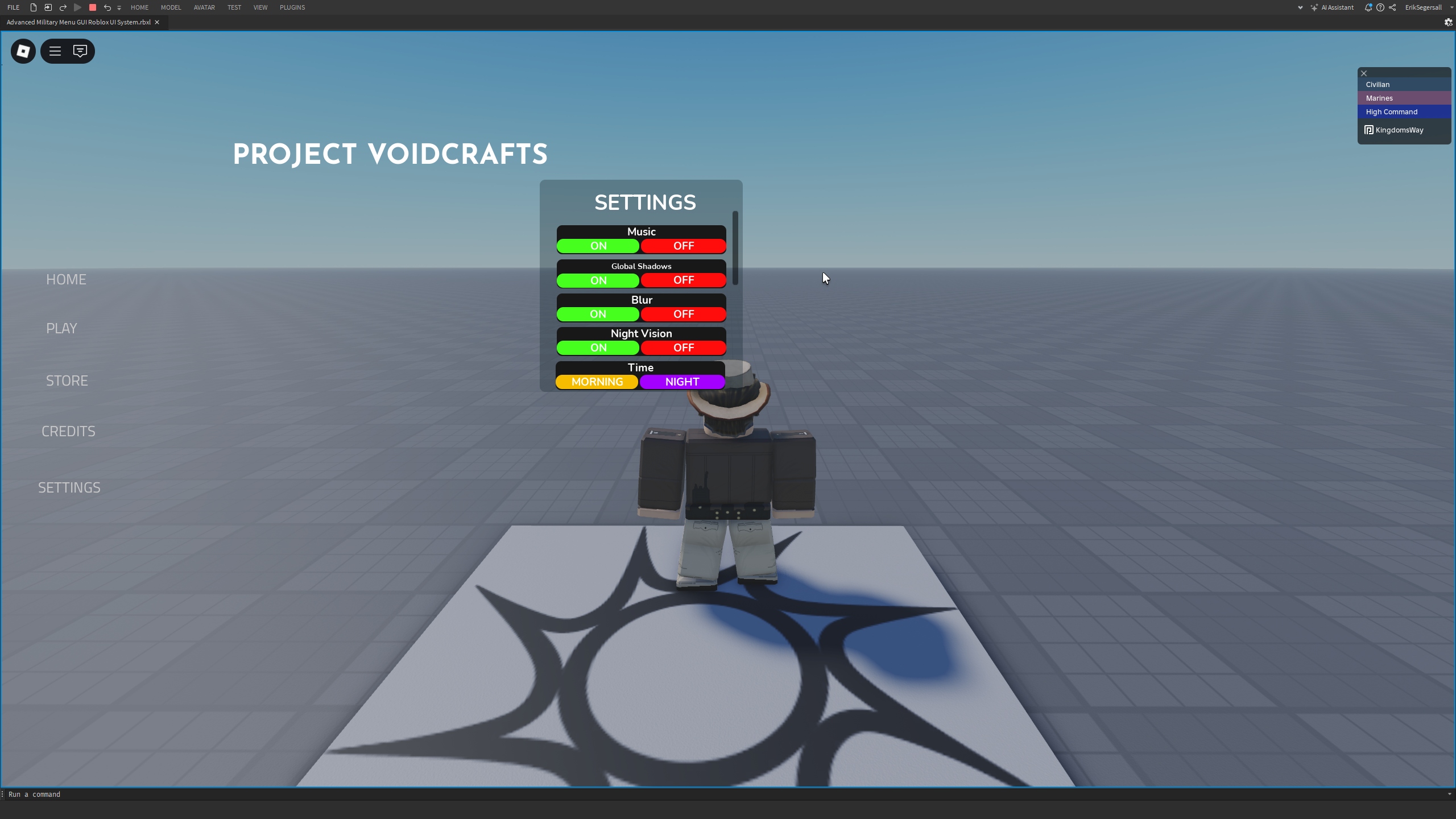 Devlog - Roblox Military Menu – Advanced Scripted GUI System by ...