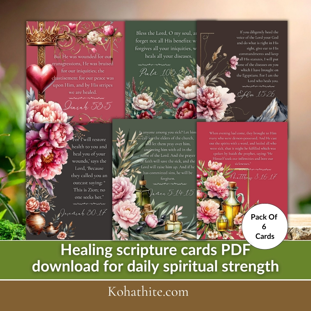 Healing scripture cards PDF download for daily spiritual strength by ...