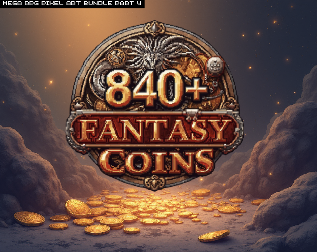 RPG Fantasy Pixel Art – Coins & Currency Pack (840+ Files | 7 Tiers ...