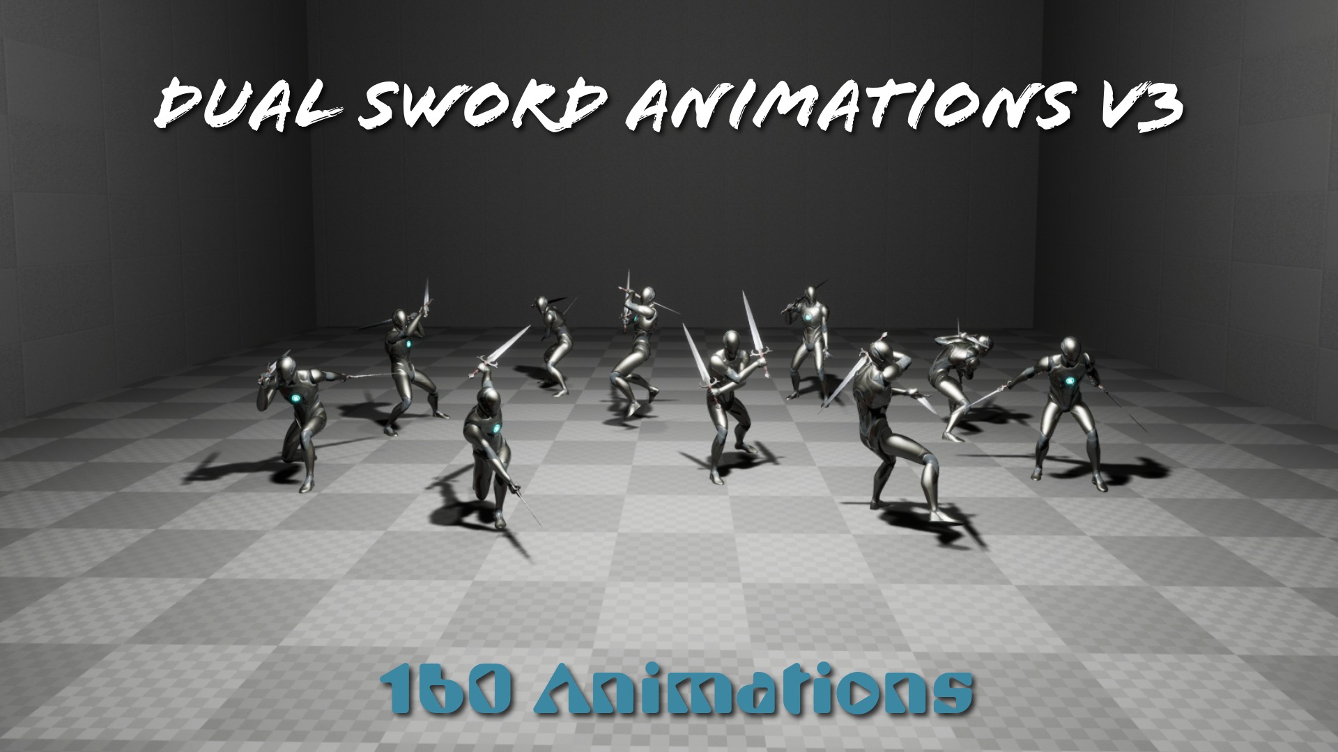 Dual Sword Animations V3 (Ureal Engine/FBX) by Game Dev Hero