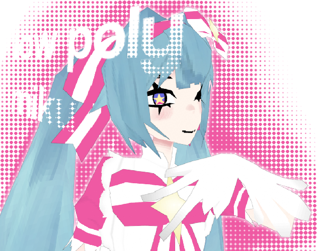 miku "retry now" - low poly model by evanciao