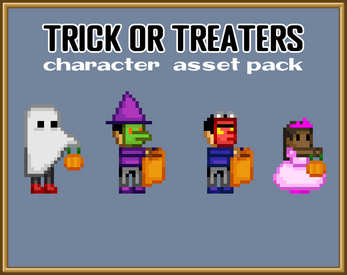 Halloween Trick-Or-Treaters || Pixel Asset Pack by Pop Shop Packs