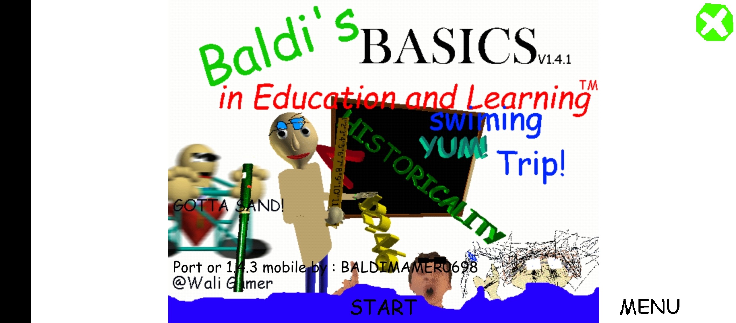 Baldi's Baiscs in Swimming Trip Laaake V1.4.3 Android by Baldimaker0698
