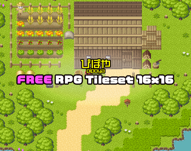 FREE RPG Tileset 16x16 By Pipoya