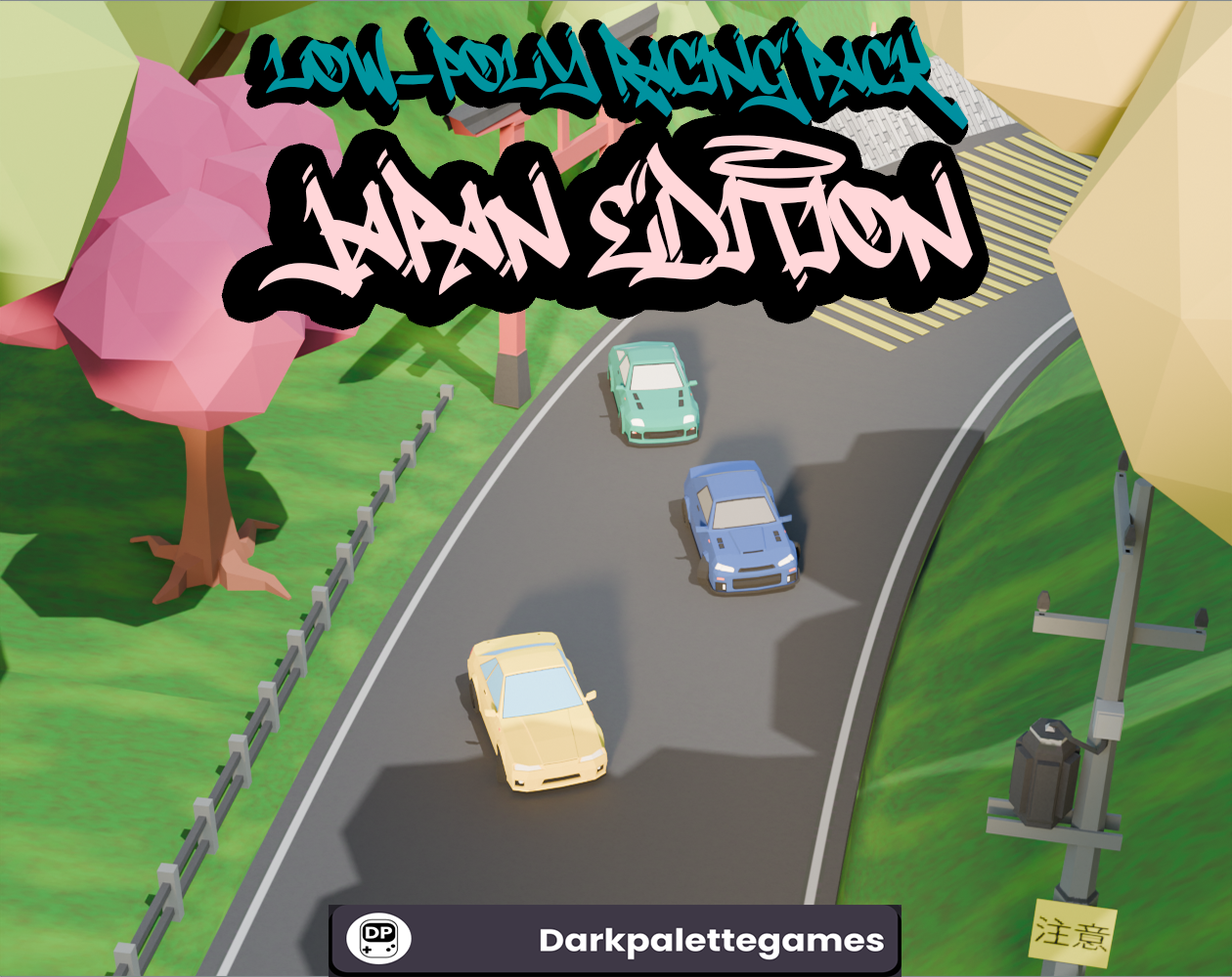 LOW-POLY RACING ASSET PACK- JAPAN EDITION by DARK_PALETTE