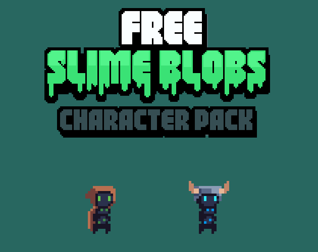 Free Slime Blobs 2D character Pack by Aymen B