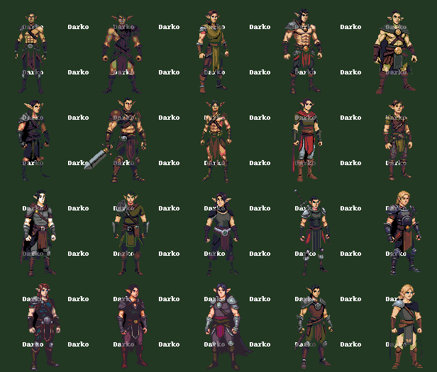 500+ RPG / Fantasy Themed Sprites, Warrior | Archer | Mage, Backgrounds ...