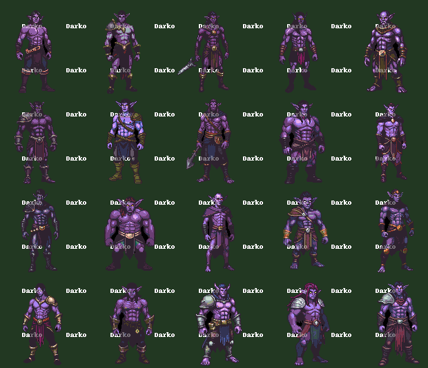 500+ RPG / Fantasy Themed Sprites, Warrior | Archer | Mage, Backgrounds ...