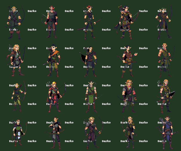 500+ RPG / Fantasy Themed Sprites, Warrior | Archer | Mage, Backgrounds ...