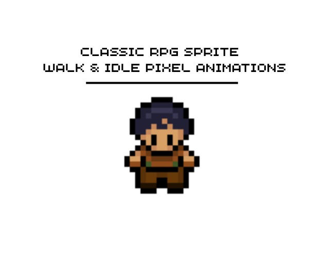 Top-Down RPG Character Sprite – Walk & Idle Animation by Agusstt