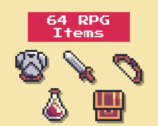 Pixel Art Icons - RPG Essentials (16x16) by Kettoman