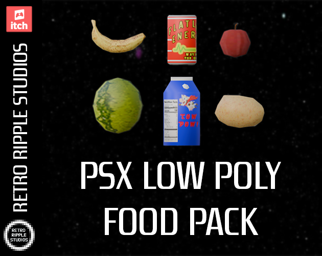 PSX Low-Poly Food Pack – Retro-Ready 3D Assets by Retro Ripple Studios