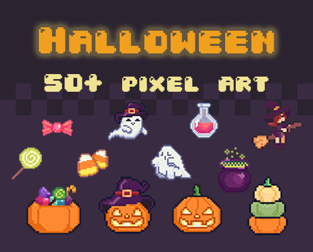 Halloween Pixel Art Pack by mashibobi