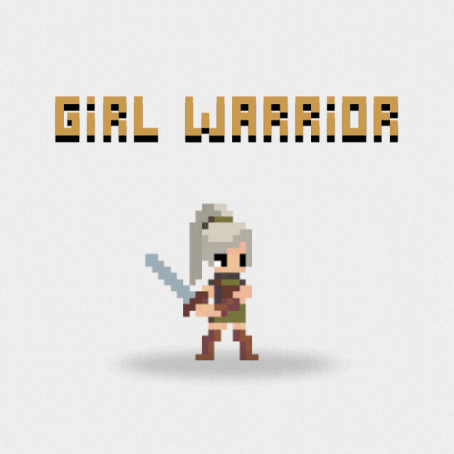 Pixel Warrior Sprite Sheet – Animated by Agusstt