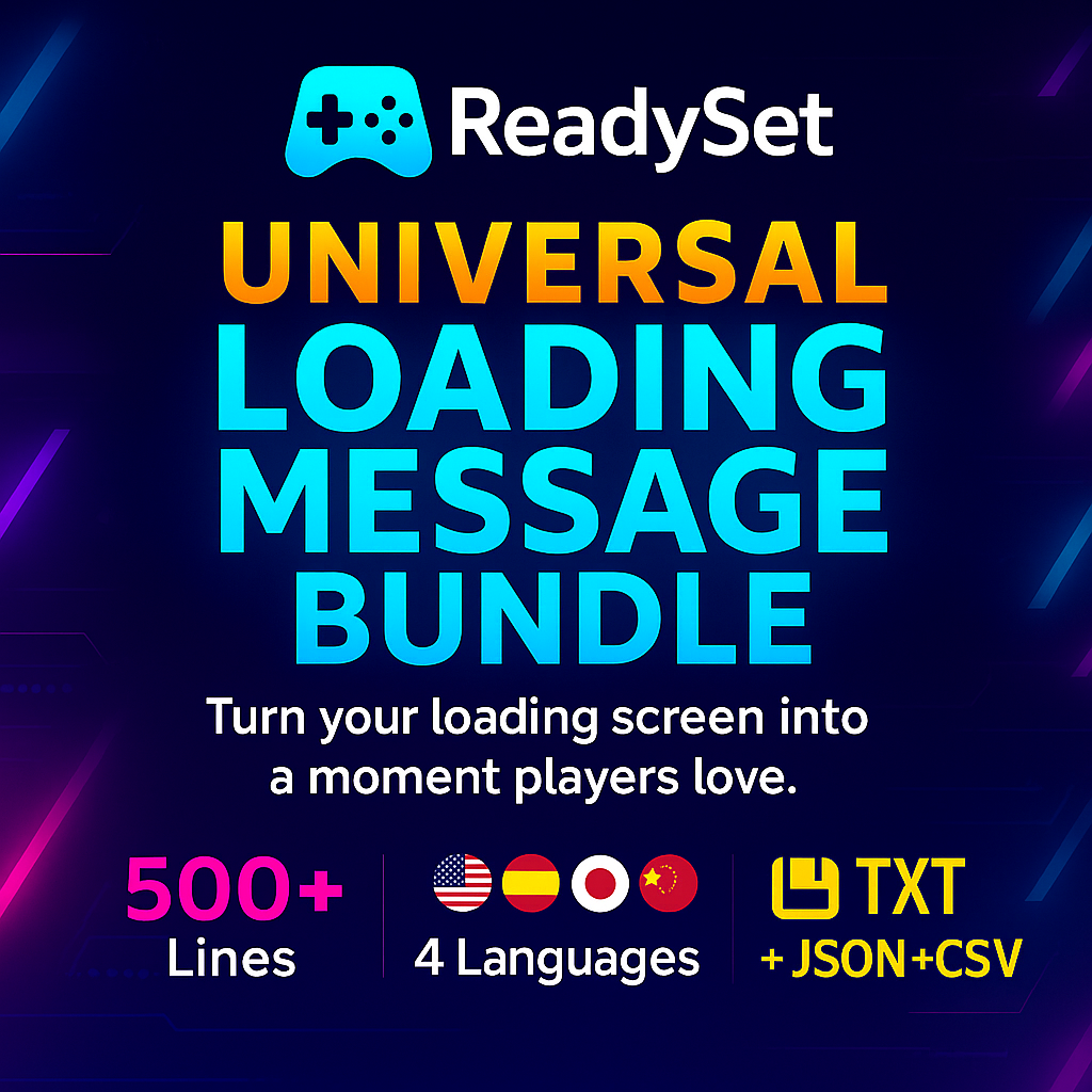 Universal Loading Message Multilingual Bundle by ReadySet
