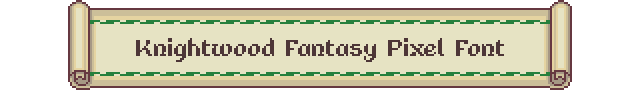 Knightwood Pixel Font by TJ Trewin pixel artist