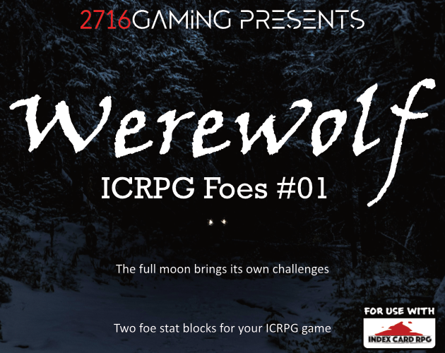 ICRPG Foes - #1 Werewolf by 2716gaming