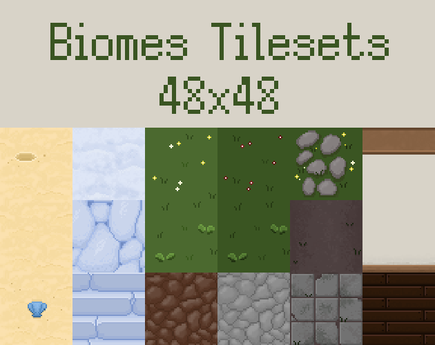Biomes Tilesets Update - Biomes Tilesets - 48x48 by marcelafiloni