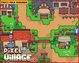 Village Pack Free Version - Pixelart Village Top-Down RPG Asset Pack v2 ...