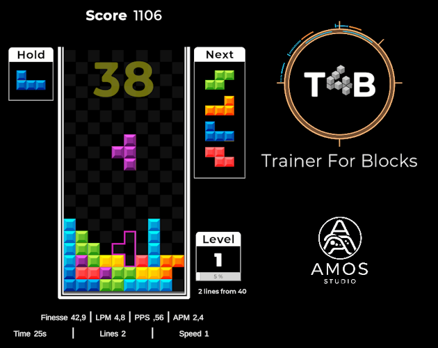 T4B Trainer for Tetris by AMOS Studio Games