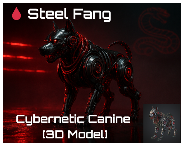 🔴 Steel Fang – The Cybernetic Hound [3D Model] by Joeycan2