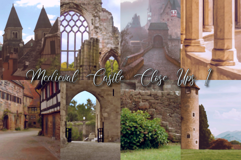 Medieval Castle (Day) Pack: 16 Visual Novel Backgrounds by Rachel Chen