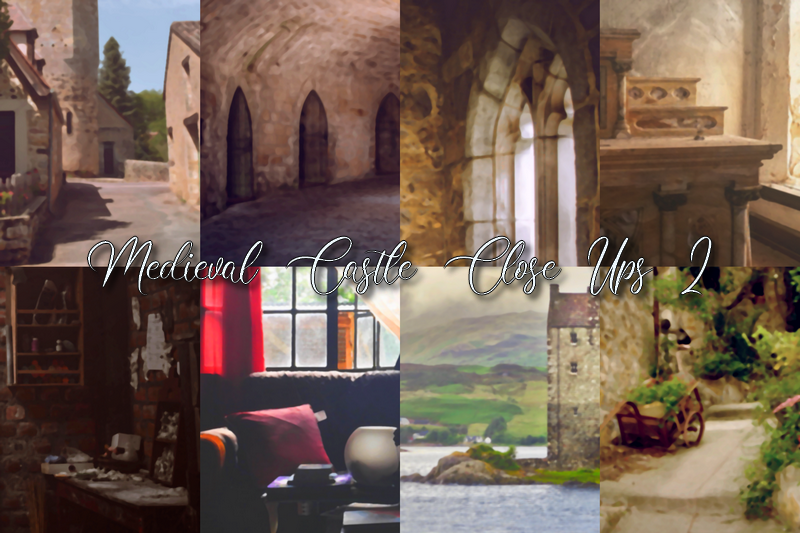 Medieval Castle (Day) Pack: 16 Visual Novel Backgrounds by Rachel Chen