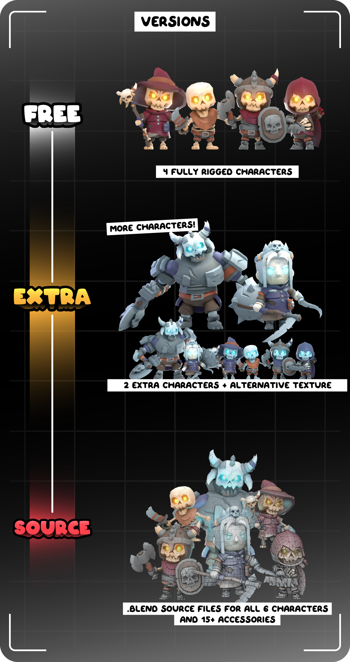 KayKit - Character Pack : Skeletons by Kay Lousberg