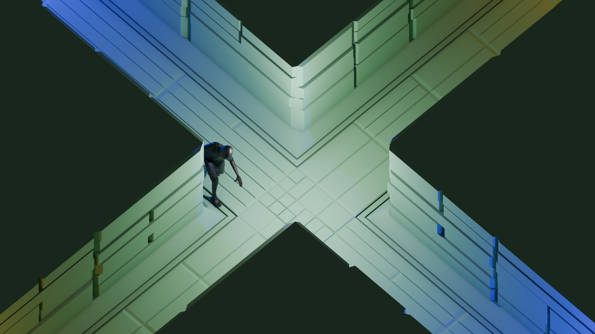 Looking scifi isometric Blender Jam 5 scene by mwillismodeler