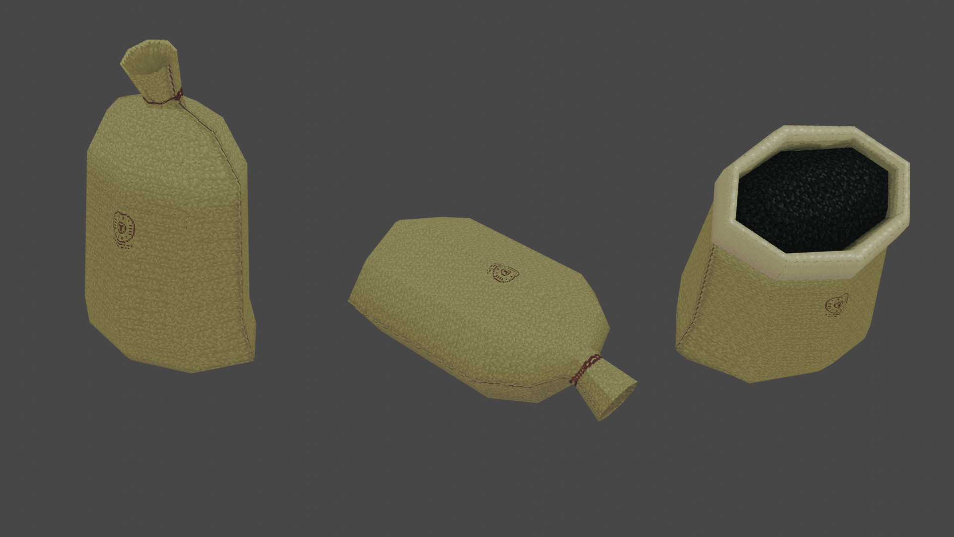 Low-poly 3D Sacks by DLiz