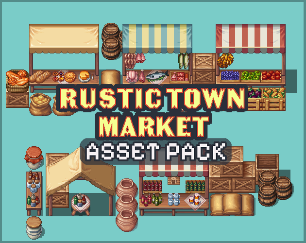 Rustic Town Market Props Pack by Hypnobius