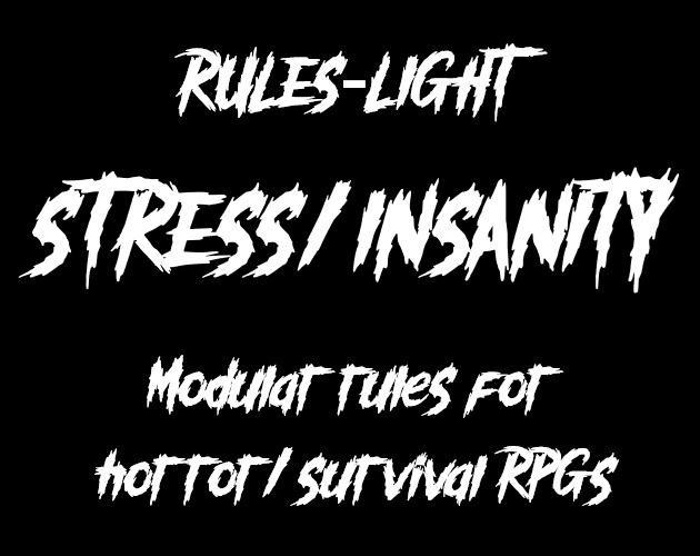 STRESS/INSANITY RPG RULES (REGRAS DE ESTRESSE/INSANIDADE PARA RPGS) by ...