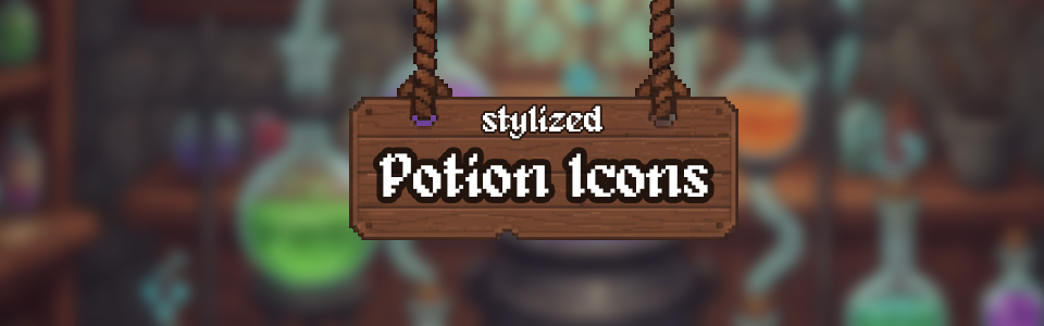 150+ Stylized Potion Icon Pack (32x32) by SODA