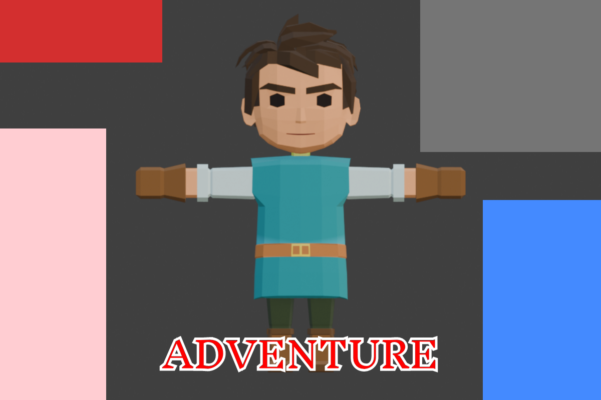 Adventure Pack (WIP Preview) — Blender Model for Unity, Godot & Unreal ...