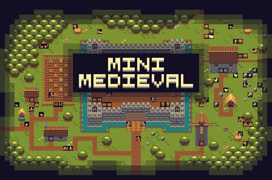 Mini Medieval - 8x8 Top-Down (RPG/RTS/TBS) Assets by VEXED