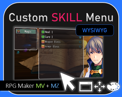 [RPG Maker] WYSIWYG UI Editor - Skill Menu by Aerosys