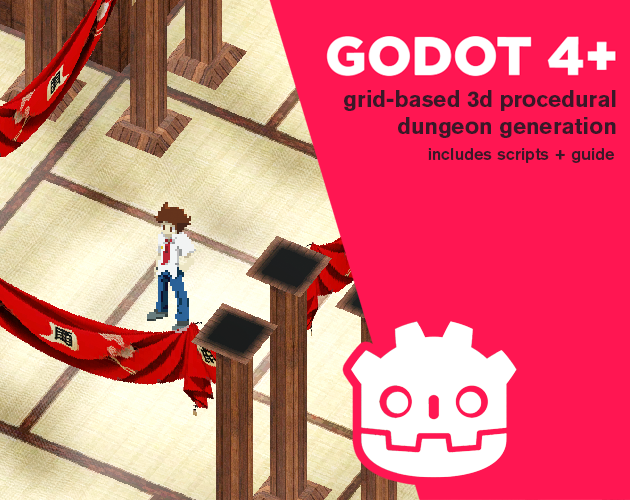 Grid-Based 3D Procedural Dungeon Generator for Godot 4+ by Tommaso Monaco