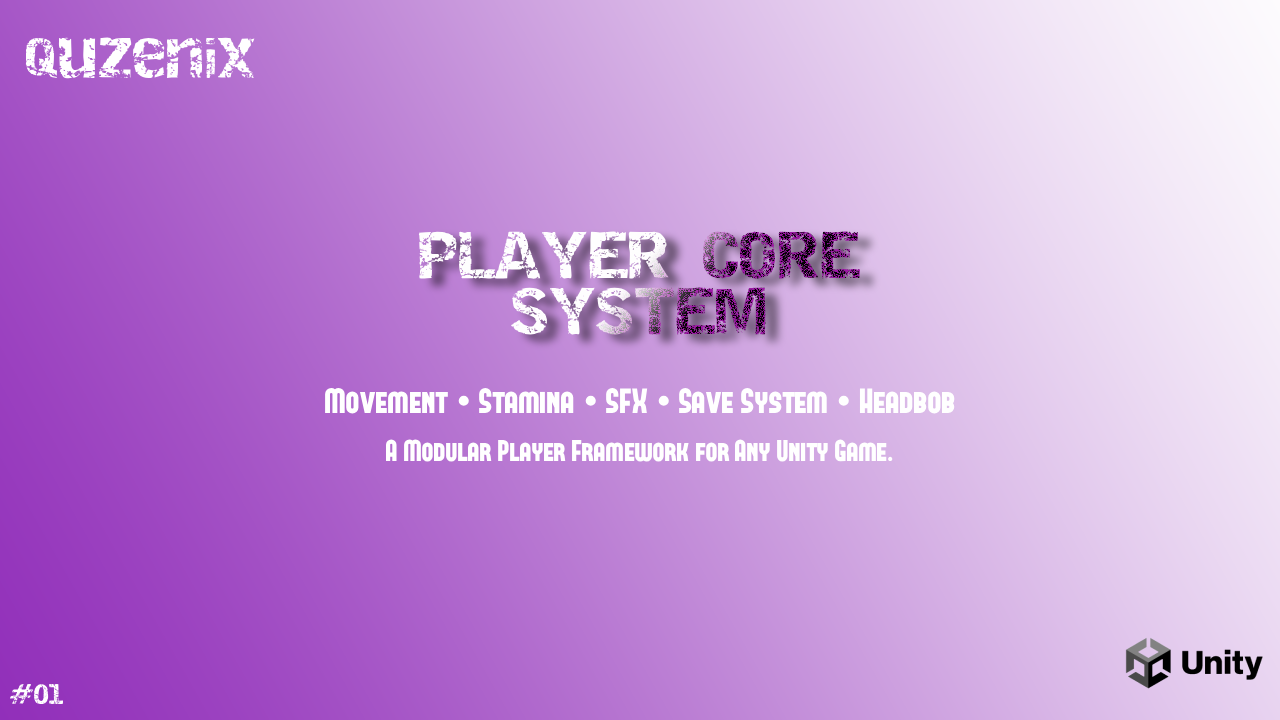 Quzenix Player Core System – Complete First-Person Player + Save ...