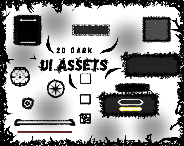2D Dark UI ASSETS by RaftenmG