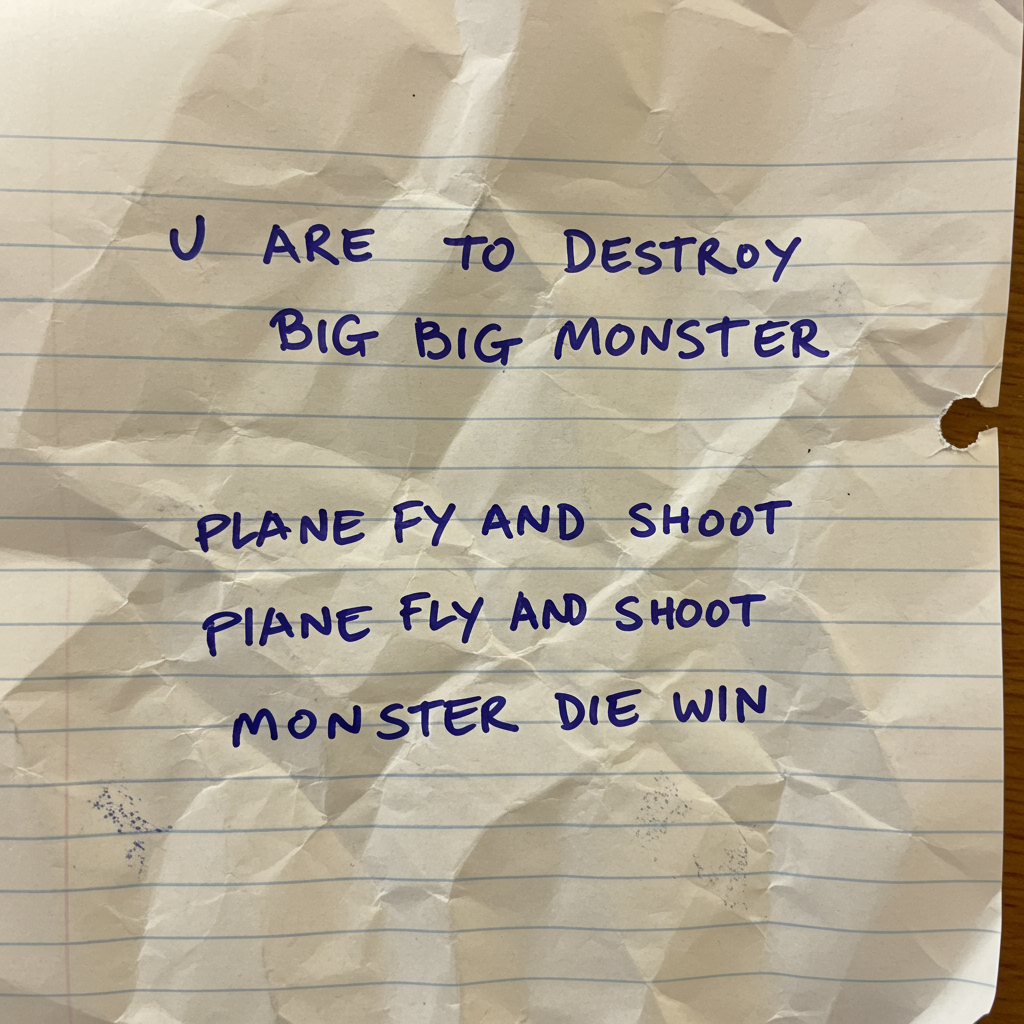 sticky note monster fight by taco