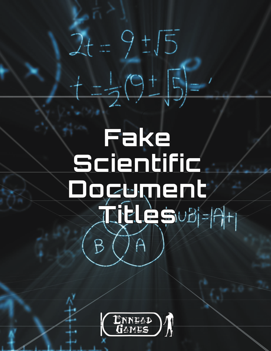 Fake Scientific Document Titles - Fake Scientific Document Titles by ...