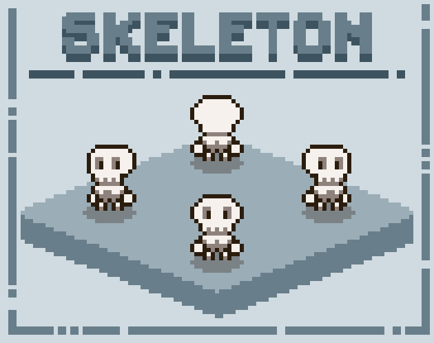 Skeleton - Top Down Sprite by Mica