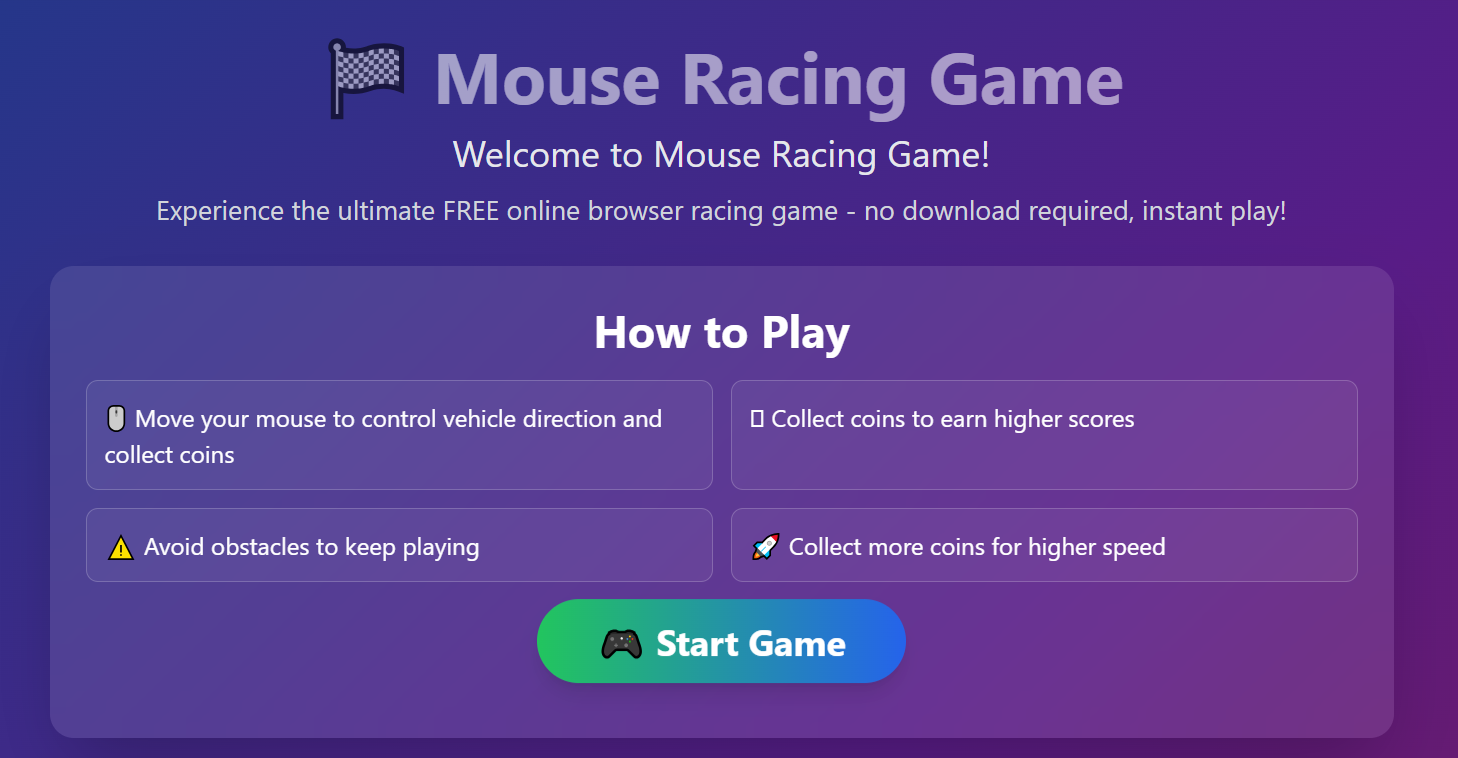 mous racing game - itch.io