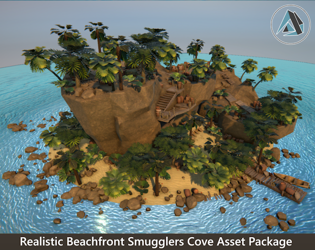 Realistic Beachfront Smugglers Cove Asset Package by Aligned Games